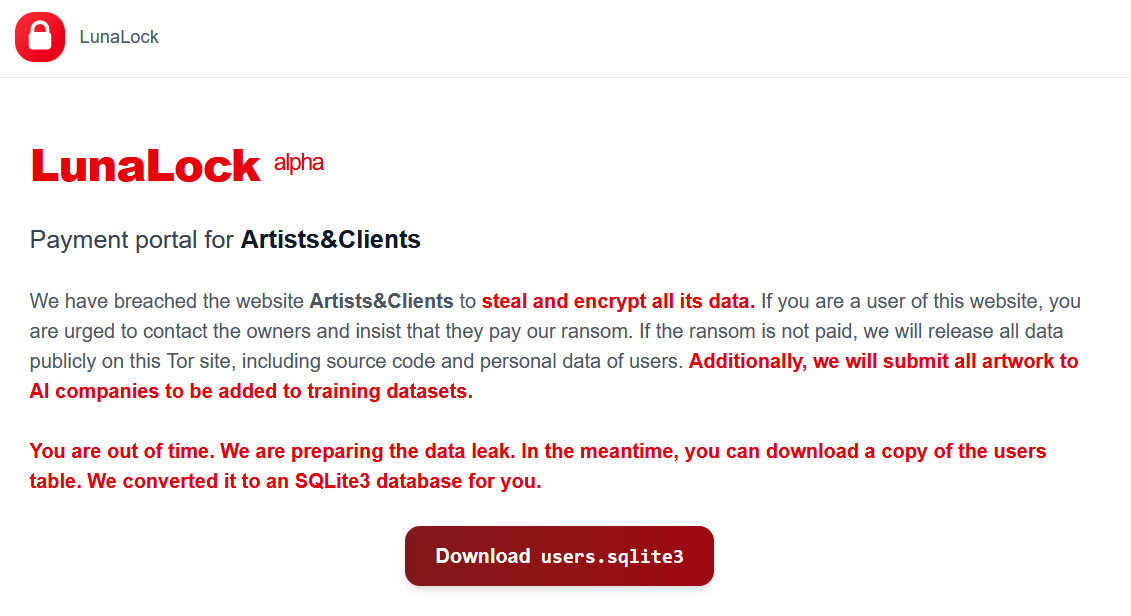 LunaLock Ransomware threatens victims by feeding stolen data to AI ...